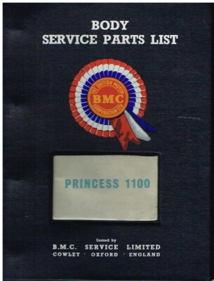 MG & VANDEN PLAS PRINCESS 1100 MK1 1963-64 FACTORY BODYWORK/TRIM PARTS ...