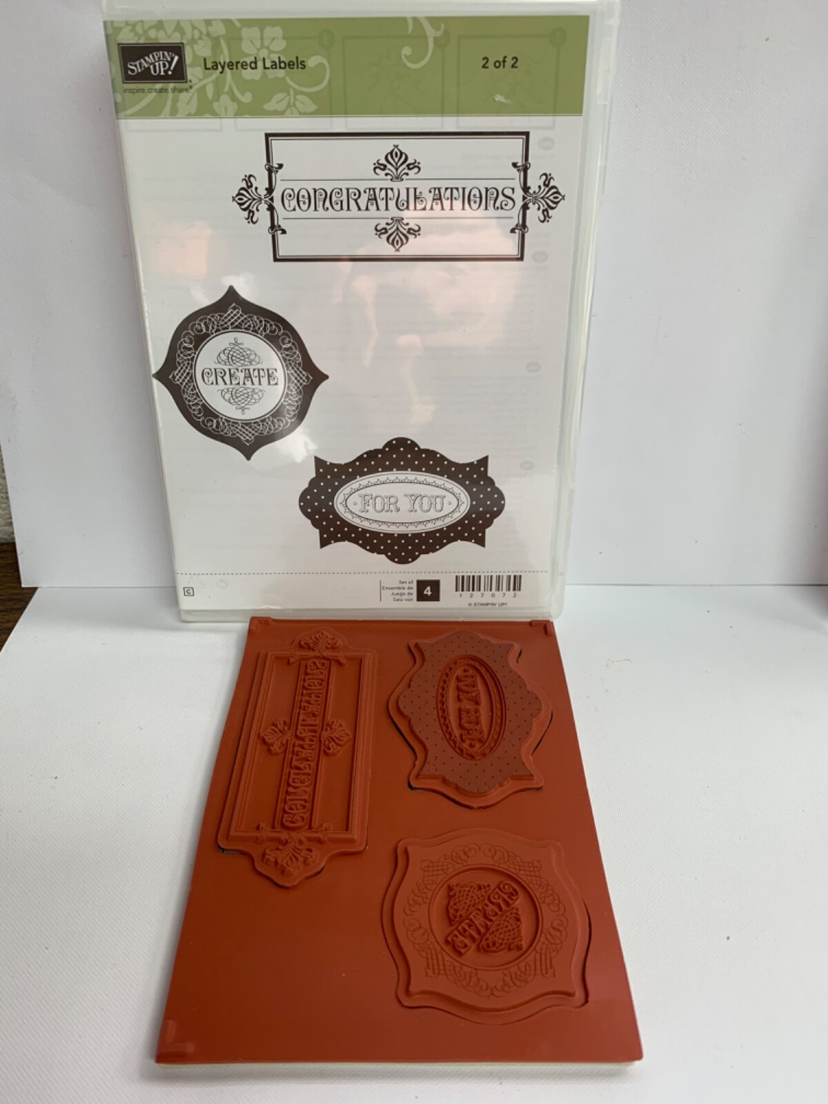 STAMPIN UP layered labels set congratulations Create for you tags ...