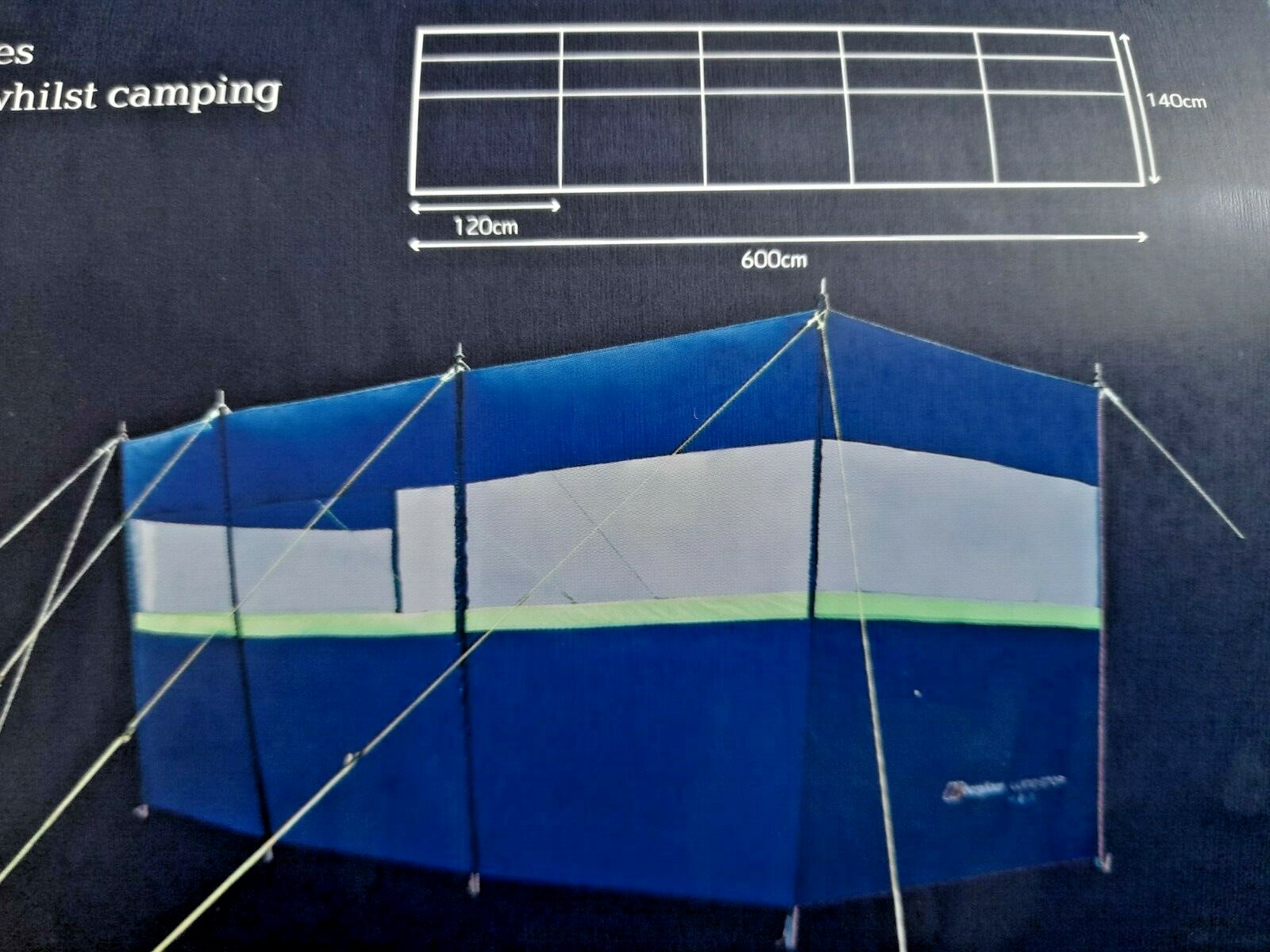 Berghaus steel pole WINDBREAK Windstop 6m accessory to air tent w ...