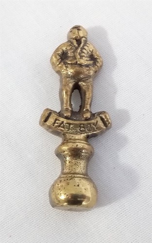Vintage Brass Pipe Tamper Figurine Fat Boy Charles Dickens Pickwick ...