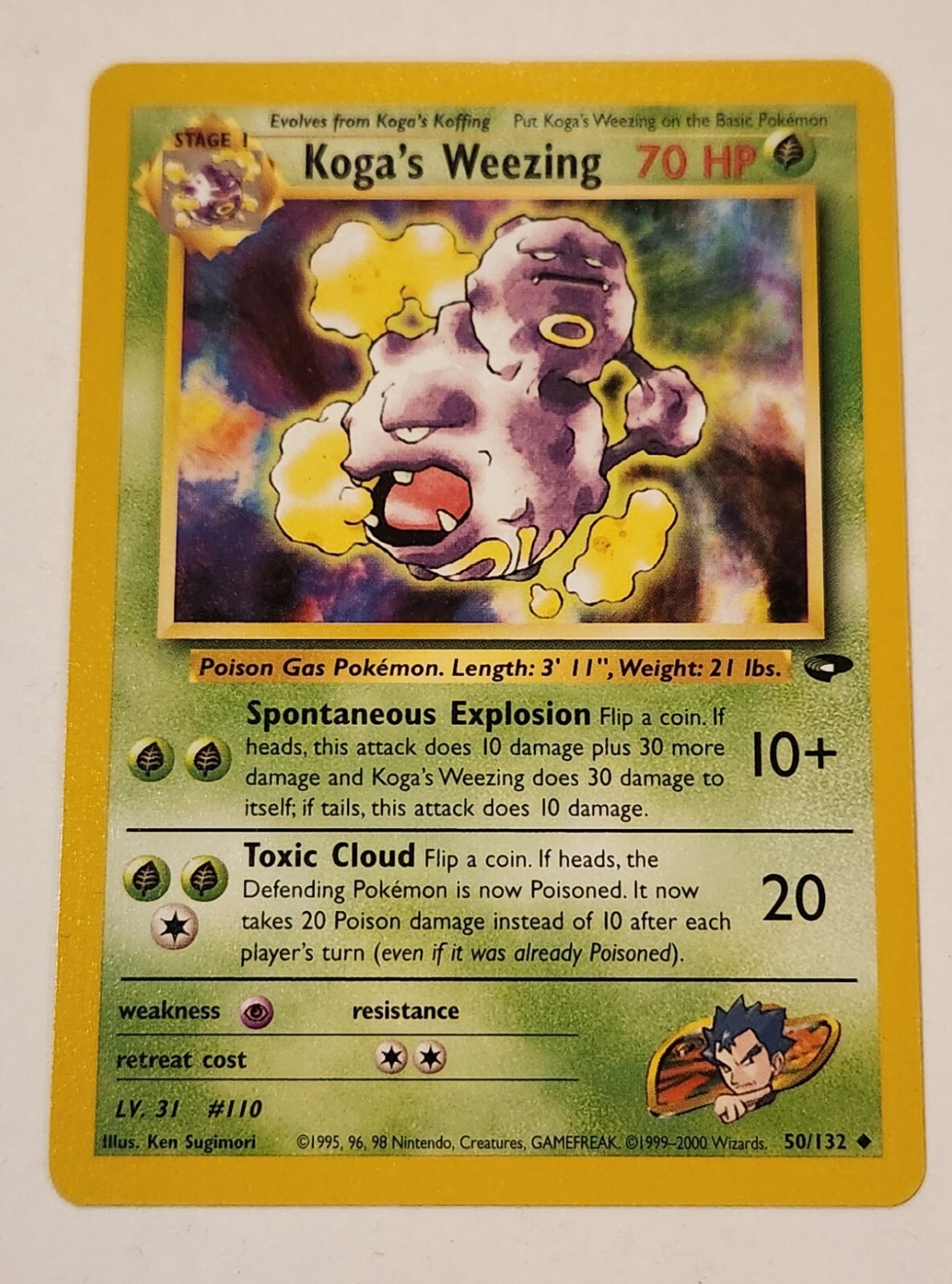 Koga's Weezing Gym Challenge Series Pokemon Card 50/132 Great Condition ...