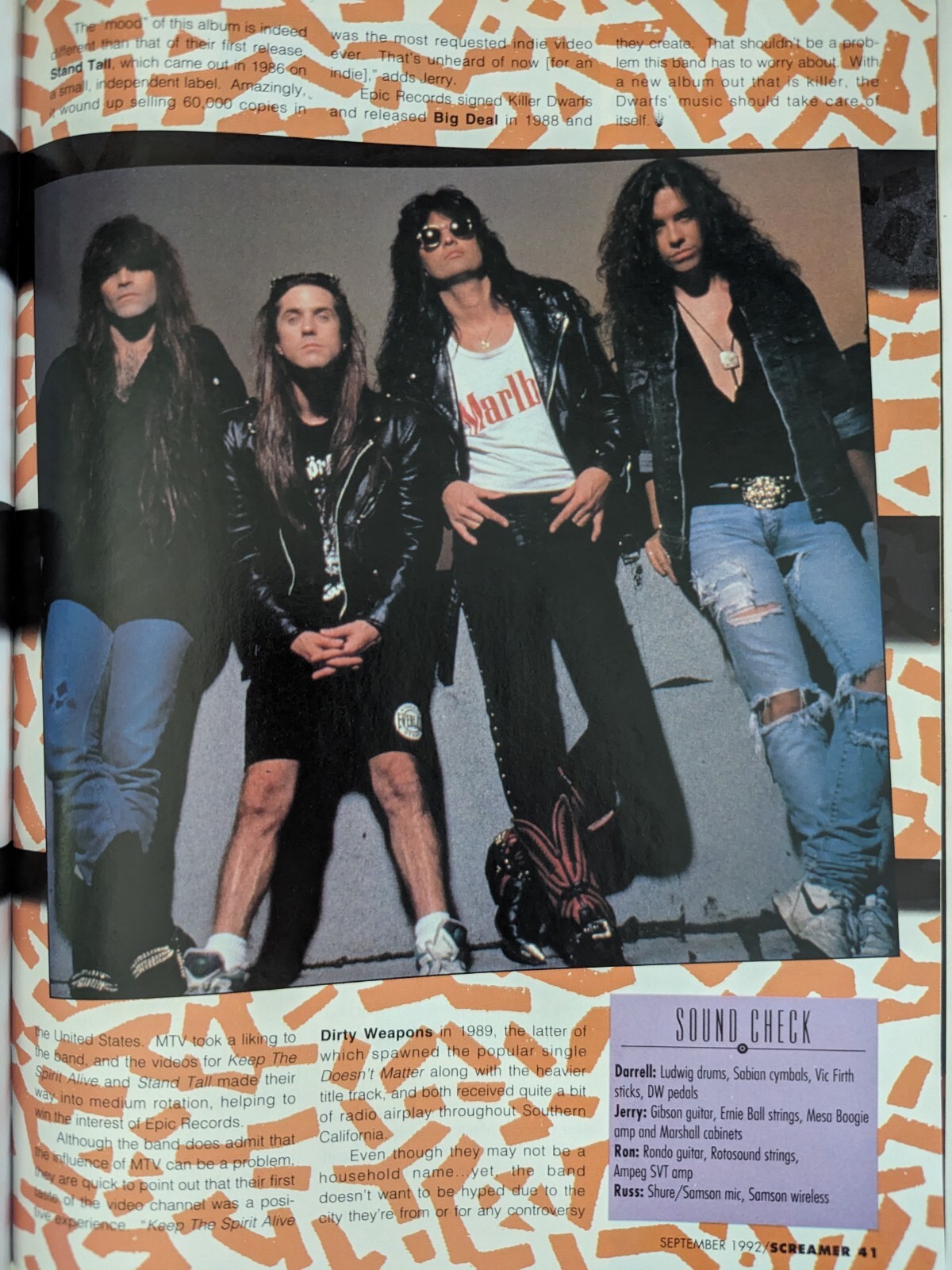 Screamer Magazine September 1992 Slaughter, Soundgarden, Sabbath ...
