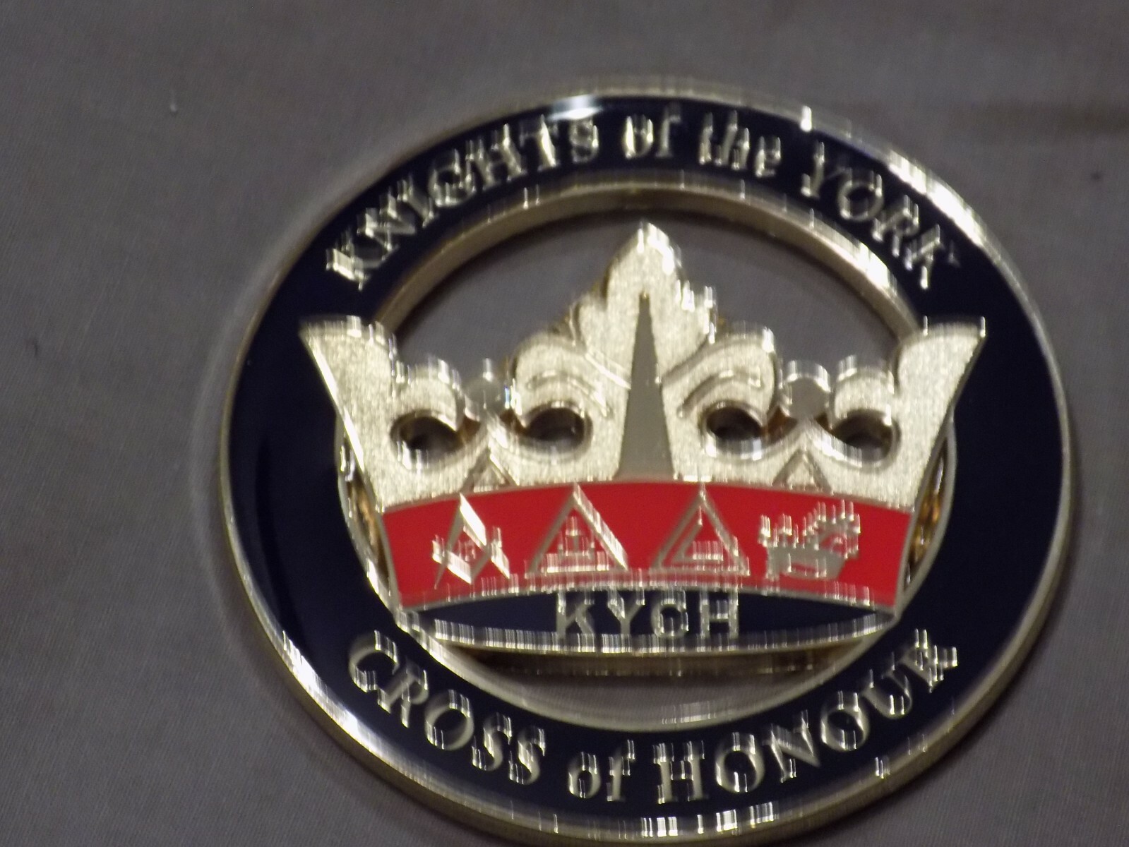KYCH York Rite Crown Cross of Honour 3" Car Emblem Freemason Fraternity ...