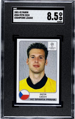 Panini Rookie Sticker Peter Cech #304 Champions League 2001-2002 SGC 8 ...