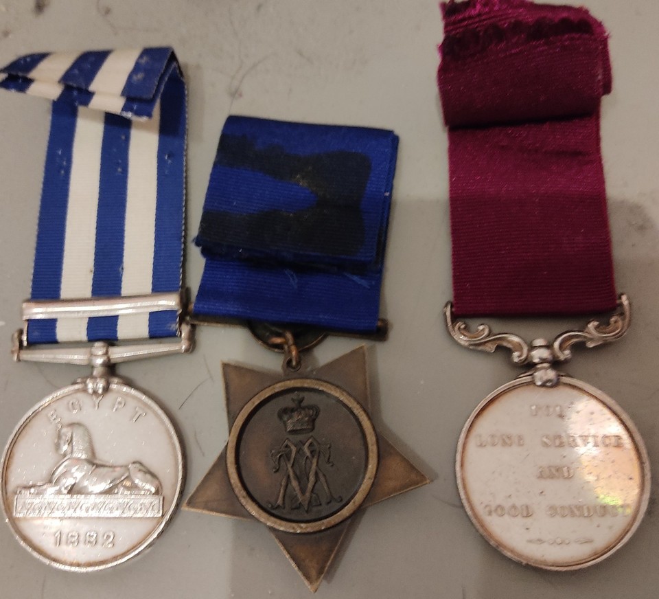 Quarter Master Sarjeant George Harding Egypt Medal,Khedives Star & LS ...