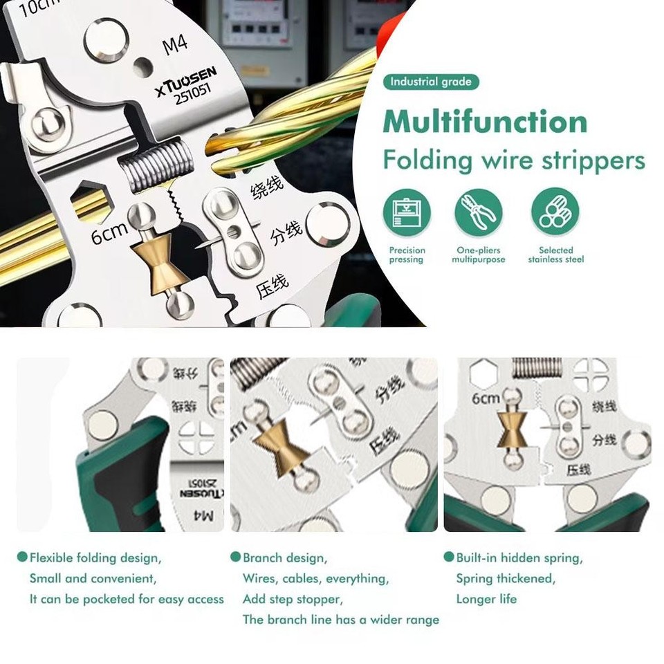 Electric Wire Strippers Multi-purpose Voltage Tester Wire Stripper ...