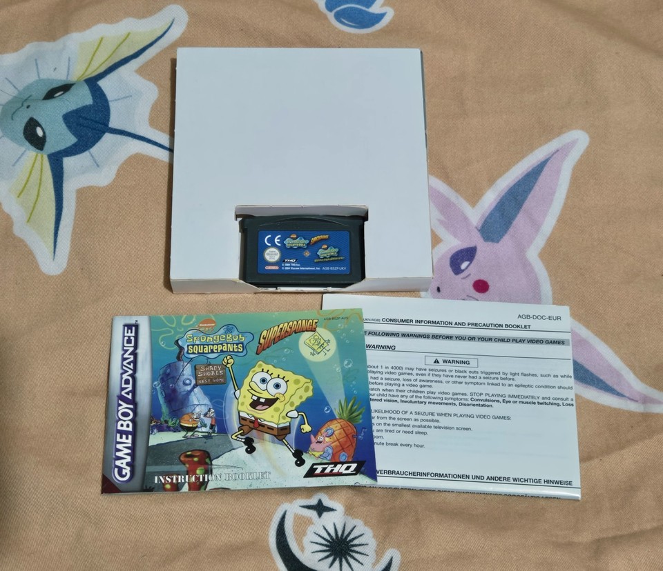 SpongeBob Squarepants 2 in 1 GameBoy Advance GBA Game & Box Super ...