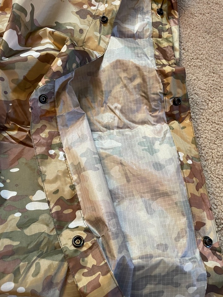 Waterproof Poncho Military Style Multi-Use Rain Poncho OCP Camo New | eBay