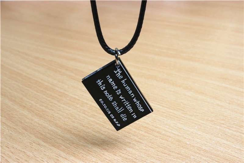 Men Women Anime Notebook Pendant Necklace Alloy Charm Jewelry Boys ...