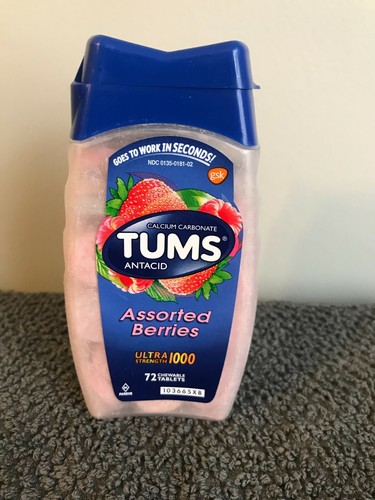 TUMS Ultra Strength 1000 Assorted Berries Chewable Tablets - 72 Count ...