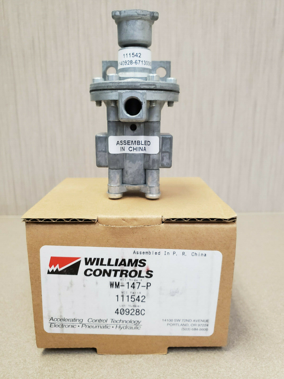 111542 / WM-147-P - RELAY VALVE (NORMALLY OPEN). WILLIAMS CONTROLS | eBay