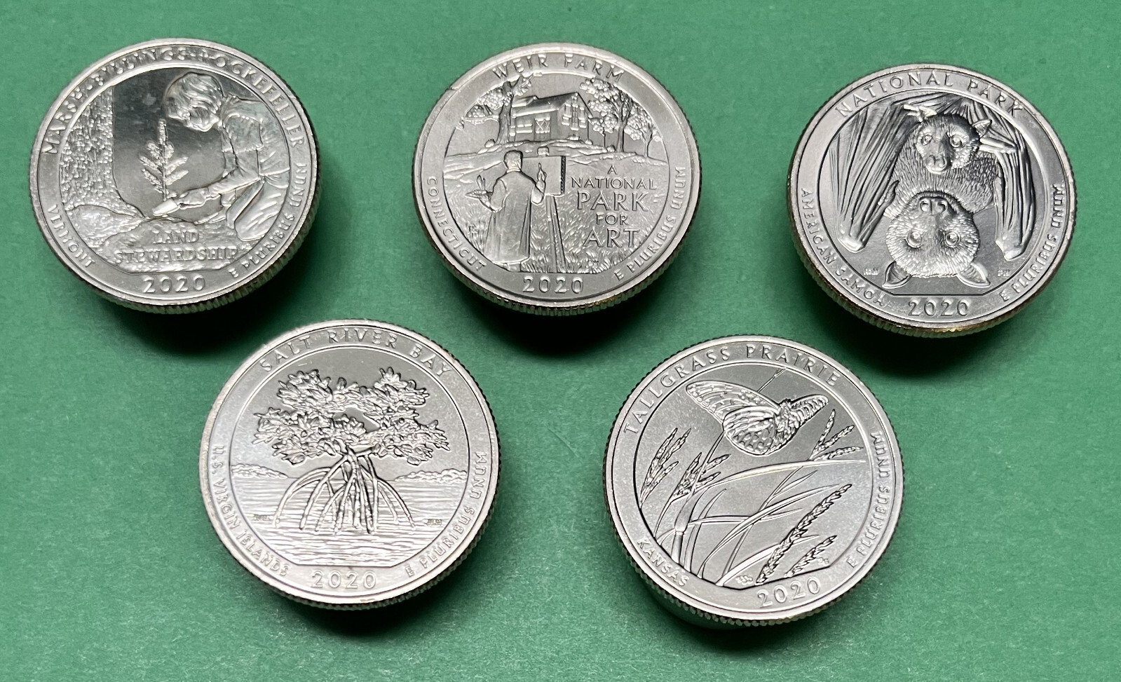 2020 S America the Beautiful Quarter ATB clad Set from US Mint Rolls | eBay