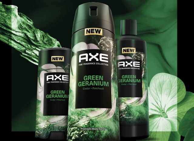 3 Axe Fine Fragrance Collection Body Wash & Deodorant &Body Spray Green ...