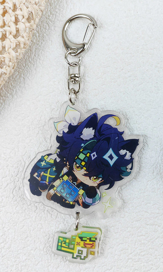 Genshin impact Emilie Sethos Mualani Kachina Kinich Acrylic Keychain ...