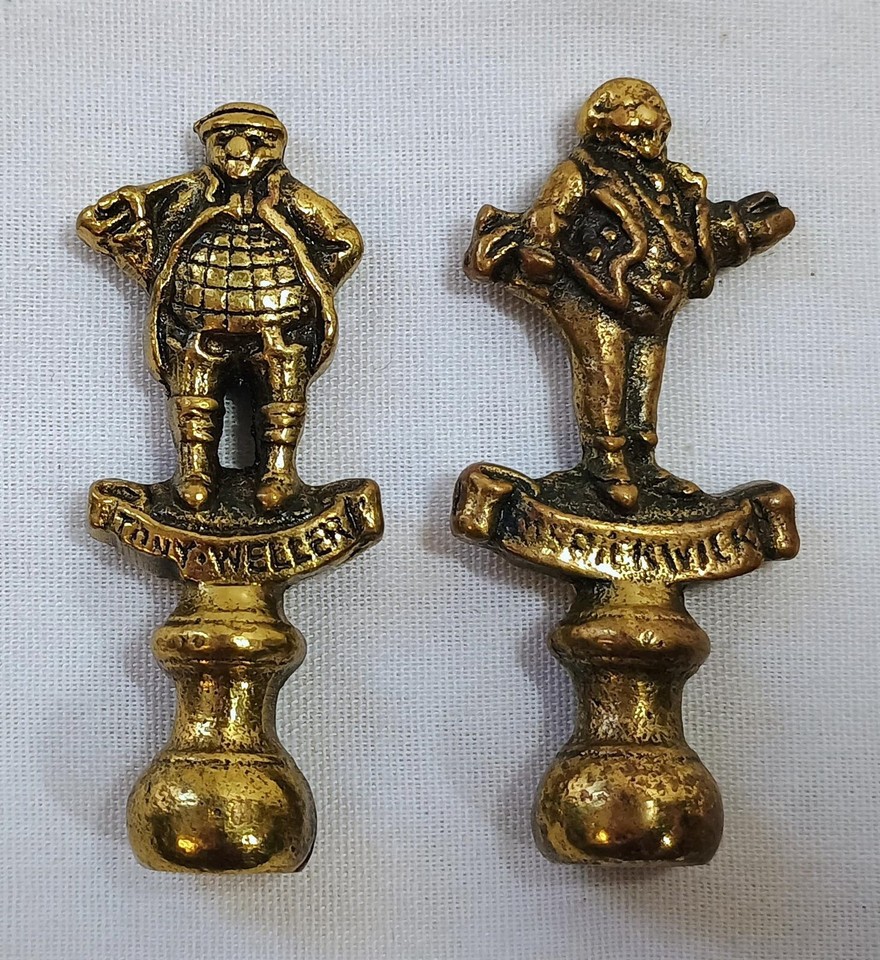 Vintage Brass Pipe Tamper Lot Charles Dickens Pickwick Papers Figurine ...