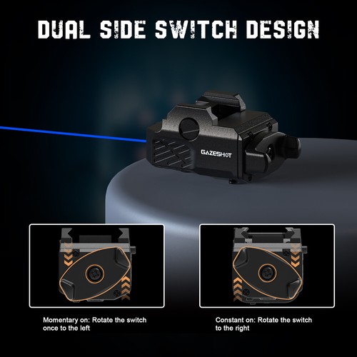 GAZESHOT Blue Laser Sight for Pistol Glock Handgun Picatinny Rail Blue ...