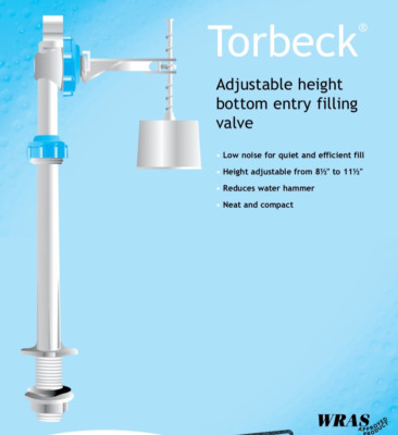 Opella Torbeck 1/2" Bottom Entry Ball Filling Valve Adjustable Height ...