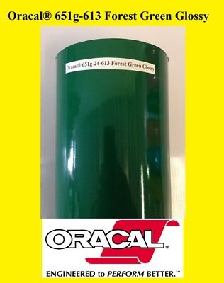 12" x 10 FT Forest Green Glossy Oracal 651 Vinyl Adhesive Plotter Sign ...