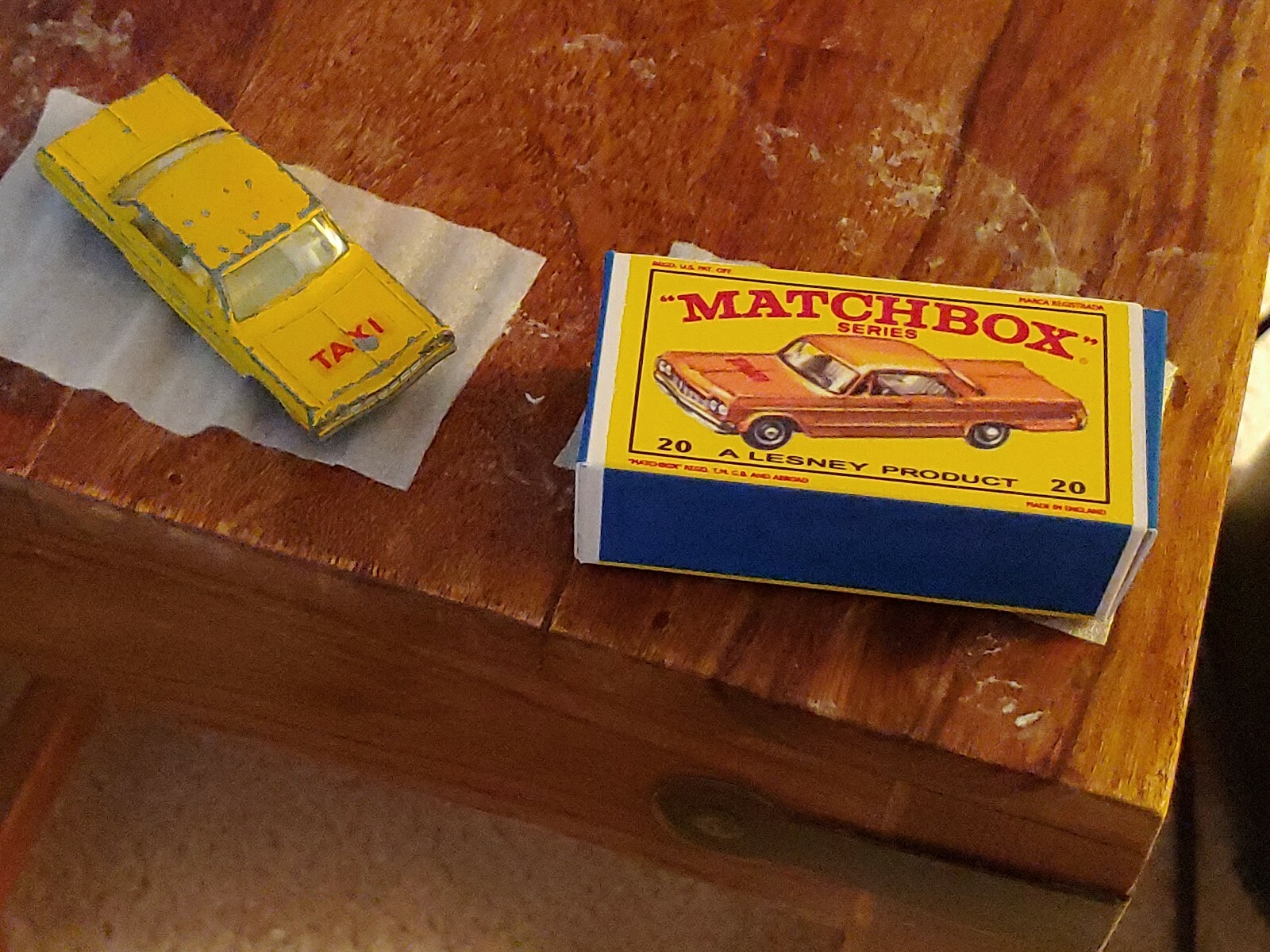 BOLD MB ORIGINAL SERIES #20, 1965 CHEVY IMPALA TAXI + REPRODUCED ...