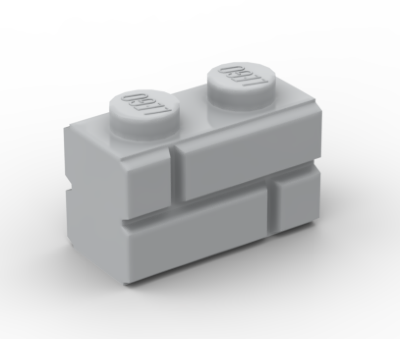 Lego 1x2 Masonry Brick Bulk Lot of 50 pcs -Light Bluish Gray- 98283 ...