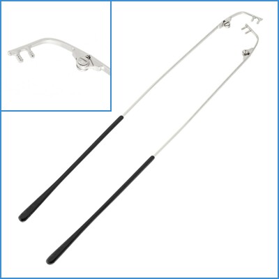 2pcs Silver 16cm Metal Rimless Eyeglass Frame Temple Arm Glasses Insert ...