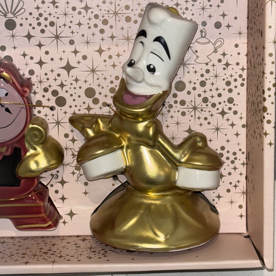 Disney Princess Beauty & The Beast Cogsworth & Lumiere Salt & Pepper ...