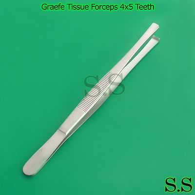 Graefe Tissue Forceps 6" Surgical Instruments 4 x 5 Teeth | eBay