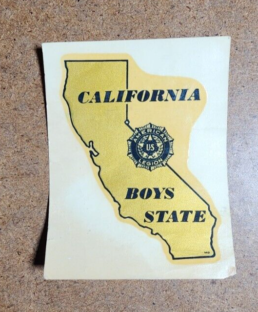 Vtg US American Legion Decal - California Boys State - 1964 | eBay