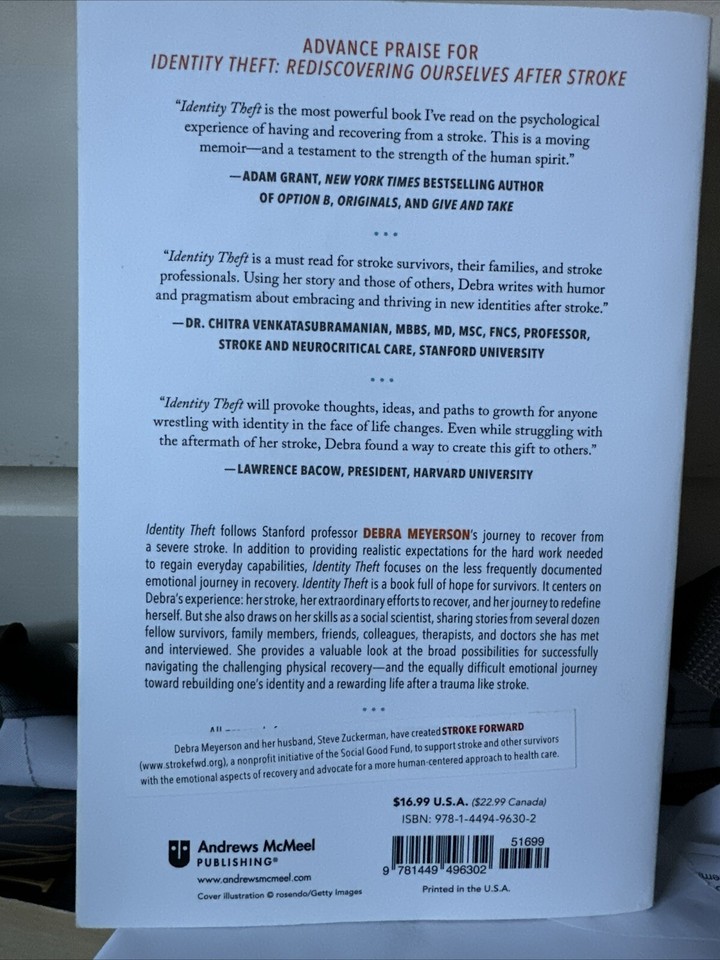 Identity Theft : Rediscovering Ourselves after Stroke by Danny ...