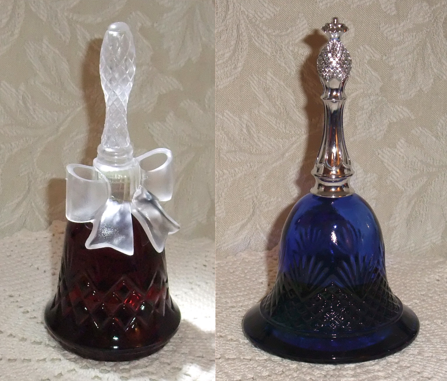 Two vintage AVON BELLS Red & Blue (Timeless and Moonwind) Vintage Avon ...