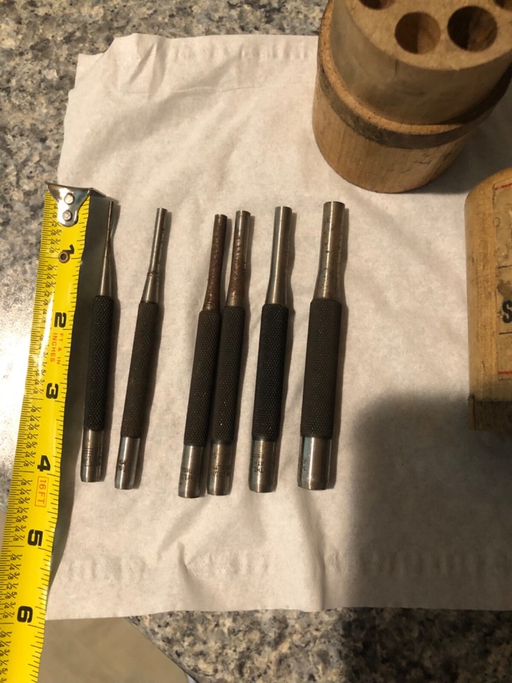 Vintage Starrett Drive Pin Punch Set No 565 | eBay