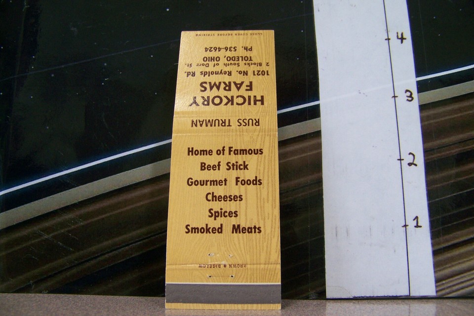 Vintage Matchbook K4 Toledo Ohio Hickory Farms Russ Truman Gourmet ...