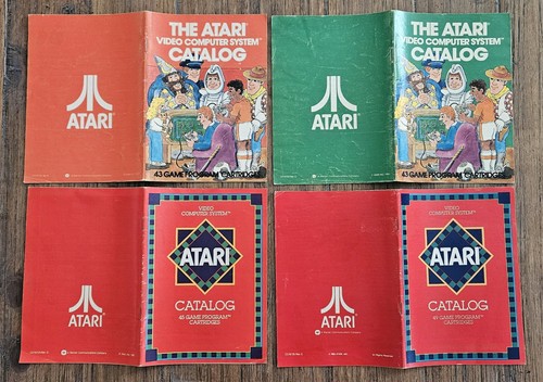 ATARI 2600 43 43 45 & 49 Games Catalogs w/Warranty Card Console Manual ...