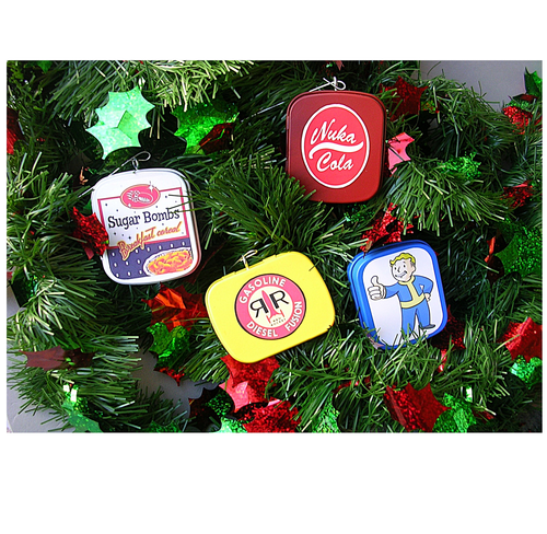 Fallout Christmas Ornaments Nuka Cola Sugar Bombs Red Rocket Vault Boy ...