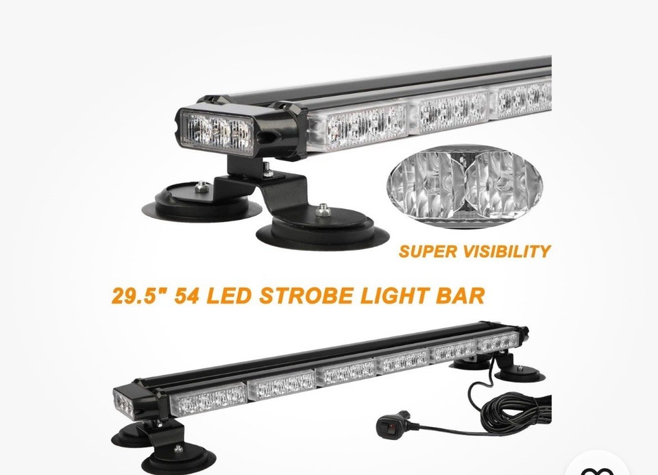 ASPL 29.5" 54 LED Strobe Light Bar Double Side Flashing High Intensity ...