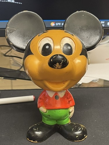 Vintage 1976 Mickey Mouse Pull String Talking Toy Walt Disney Mattel ...