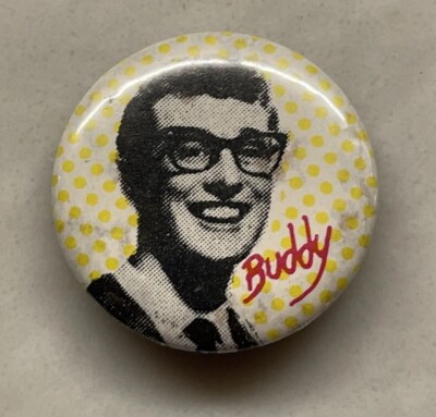 Vintage Buddy Holly Button Pin | eBay