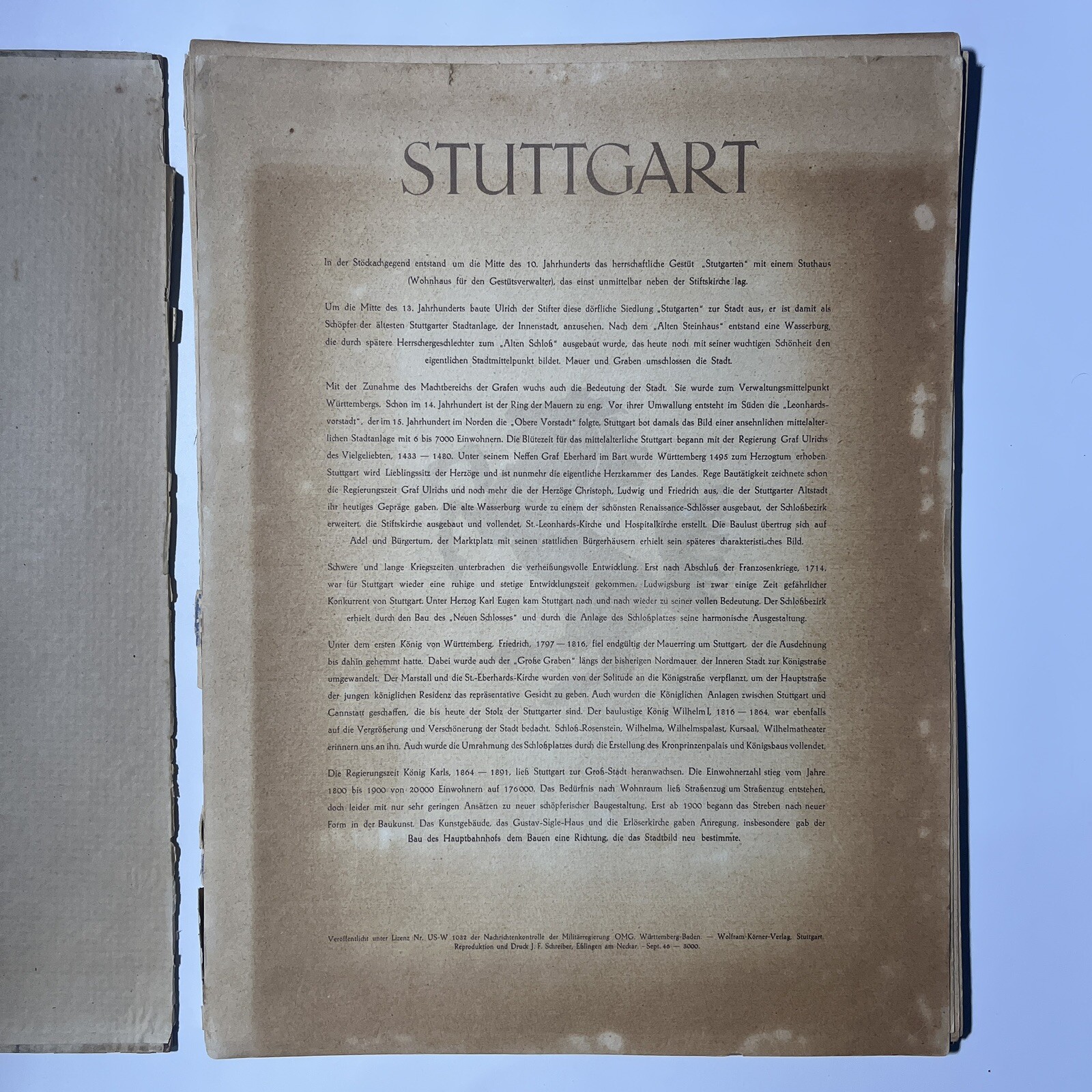 1946 Stuttgart Germany Art Portfolio Prints Post WWII Set of 12 | eBay