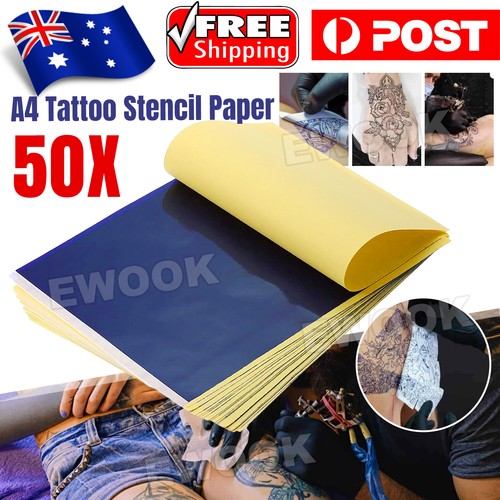 50 Tattoo Stencil Transfer Paper Spirit Thermal Carbon Tracing Copier ...