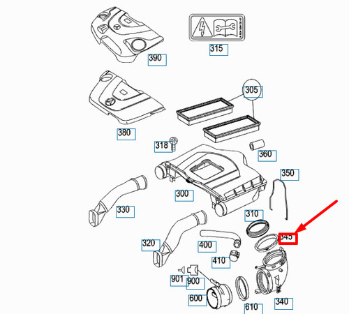 MERCEDES-BENZ S W221 AIR DUCT SEALING SHIM A2731410780 07-15 ORIGINAL ...