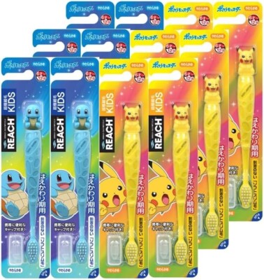 Pokemon Squirtle Pikachu Kids Toothbrush Soft brush 6-12 years old 6×2 ...