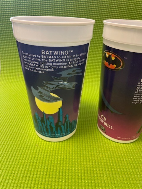Batman - Taco Bell Cups - Vintage - 1989 - Movie Promo - Pepsi - Lot Of ...