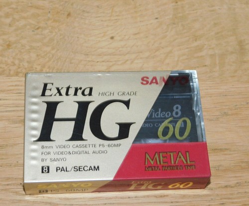 SANYO cassette K7 pal secam 8mm P5-60MP EXTRA HG 60 metal CAMERA VIDEO ...
