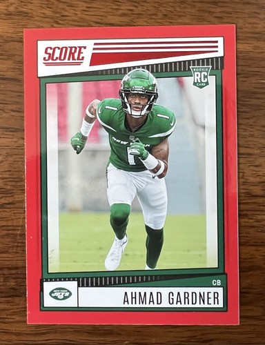 2022 Panini Score Football Ahmad Sauce Gardner *RED PARALLEL* Rookie ...