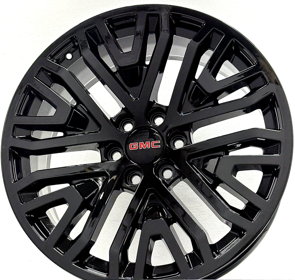 22" gloss black 2021 GMC Yukon XL Denali OE SEV replica 5906 wheels 6x5 ...