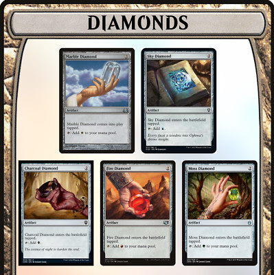 FULL SET Diamond Mana Rock Artifact 5x Nonfoil MTG Magic the Gathering ...