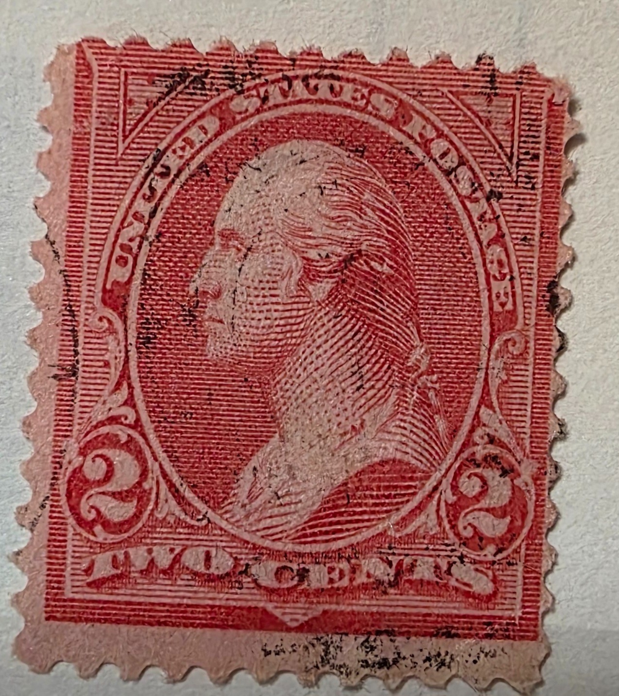 Rare 1890-1893 Red George Washington 2 Cent Stamp Carmine | eBay