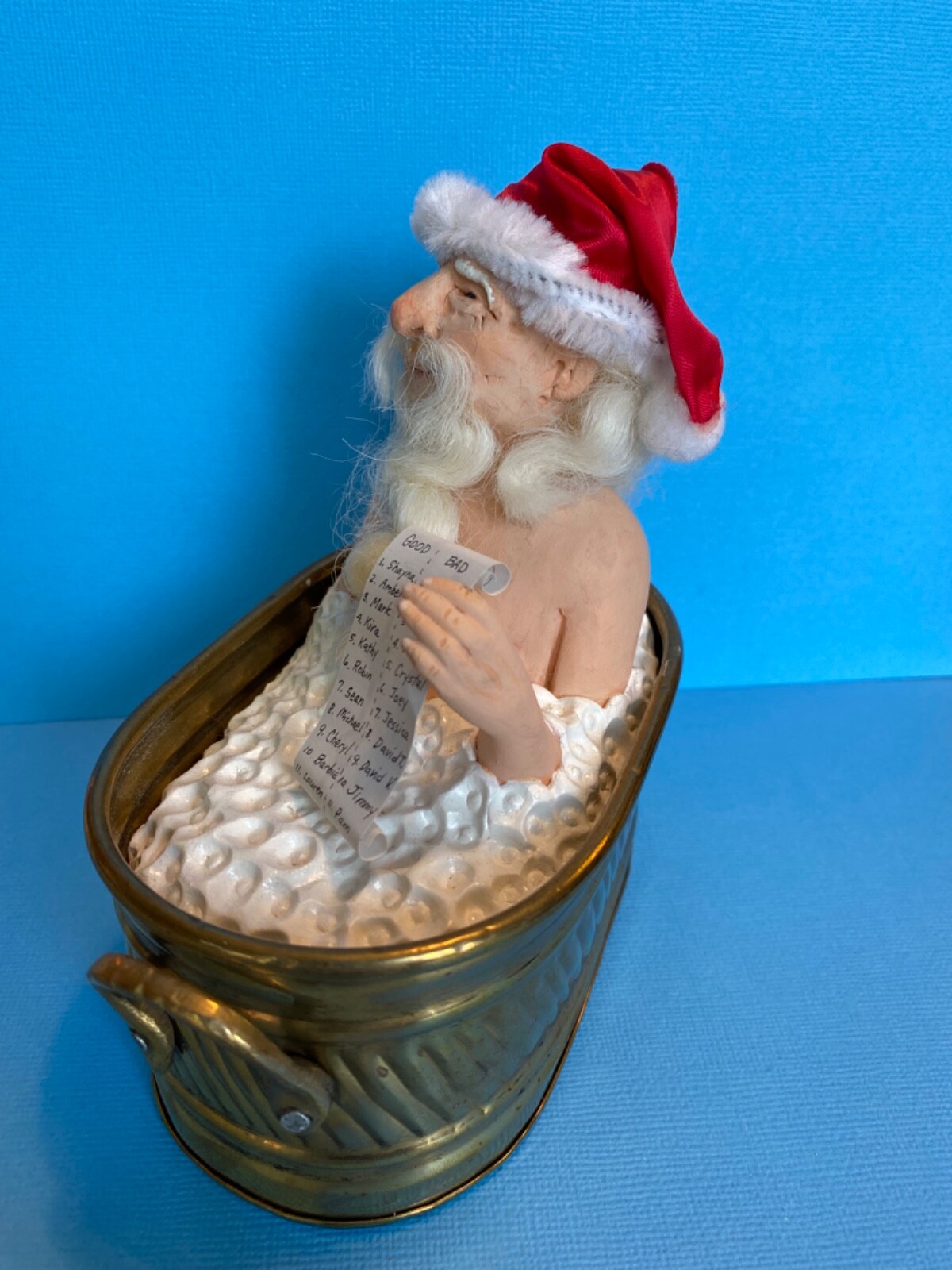 Santa Claus in bathtub sculpture figurine kitsch | eBay