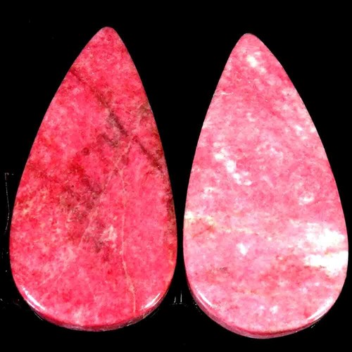 38.20Cts. 14X27X5mm. 100% Natural Thulite Pear Cab Matched Pair Loose ...