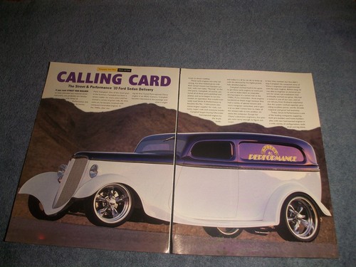1933 Ford Sedan Delivery Street Rod Article "Calling Card" | eBay